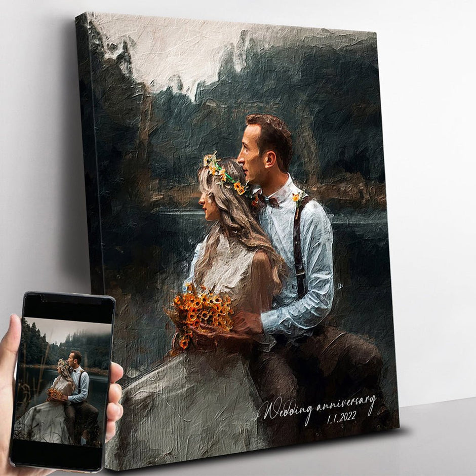 Personalized photo painting - Photo to portrait - Painting from photo ...