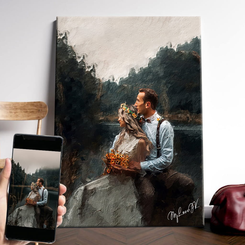 Personalized photo painting - Photo to portrait - Painting from photo ...